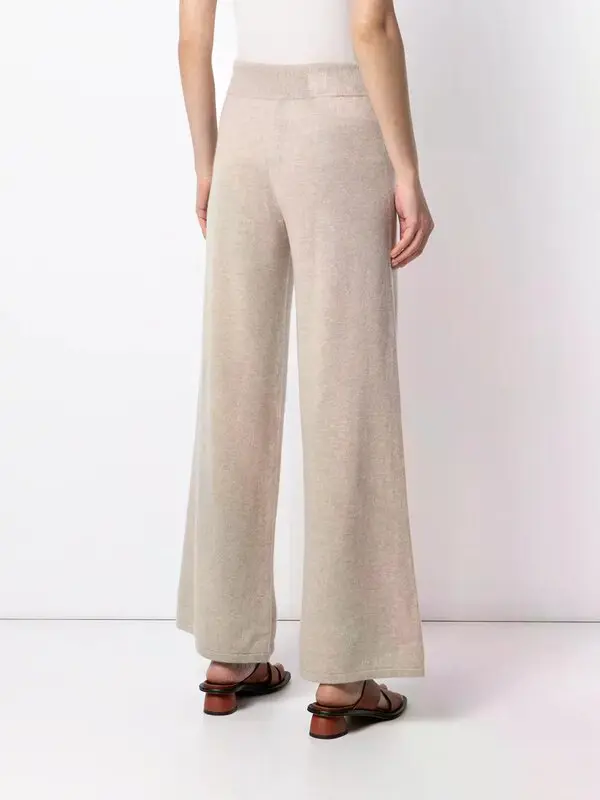 LISA YANG Drawstring Wide-leg Cashmere Trousers - Neutrals