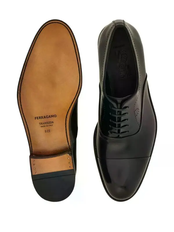 FERRAGAMO Tramezza Leather Oxford Shoes
