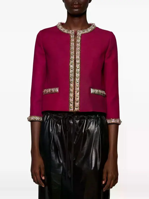 Valentino Garavani Embellished-border Jacket