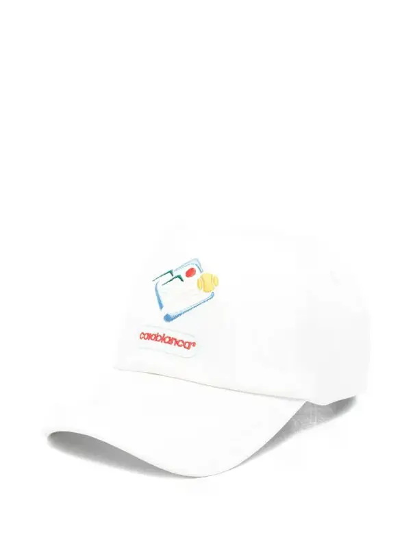Casablanca Logo-embroidered Baseball Cap - White