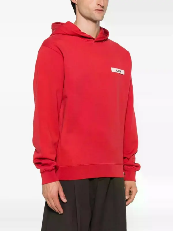 Jacquemus Gros Grain Hooded Sweatshirt - Red
