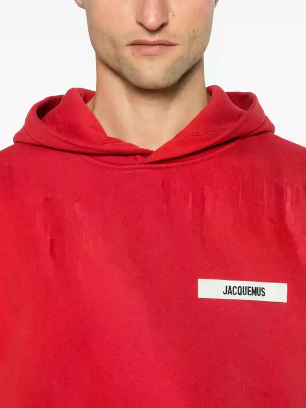 Jacquemus Gros Grain Hooded Sweatshirt - Red