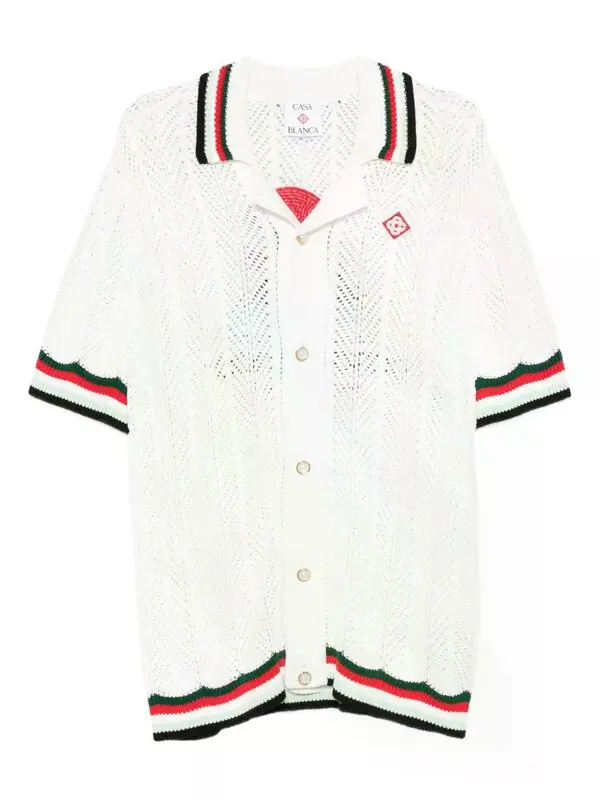 Casablanca Logo-embroidered Shirt - White
