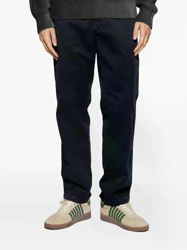 Stone Island Cotton Trousers With Compass Patch