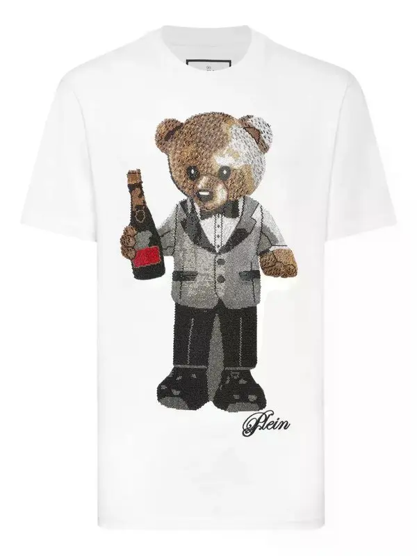 Philipp Plein Teddy Bear Sequin T-shirt - White