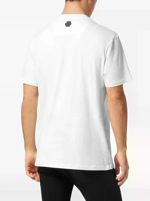 Philipp Plein Round Neck T-shirt Teddy Bear - White