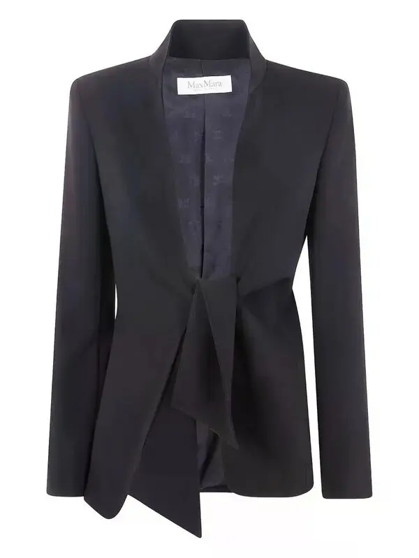 Max Mara Ghiotto Tie-fastening Blazer - Black