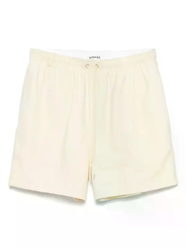 Auralee Wool-blend Shorts - Yellow