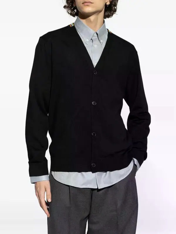 Paul Smith Stripe-detail Cardigan - Blue