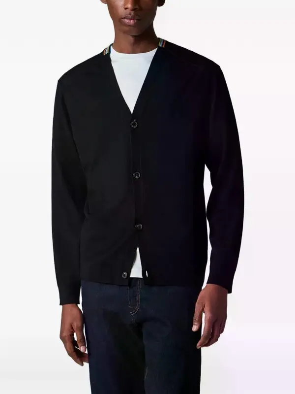 Paul Smith Stripe-detail Cardigan - Blue
