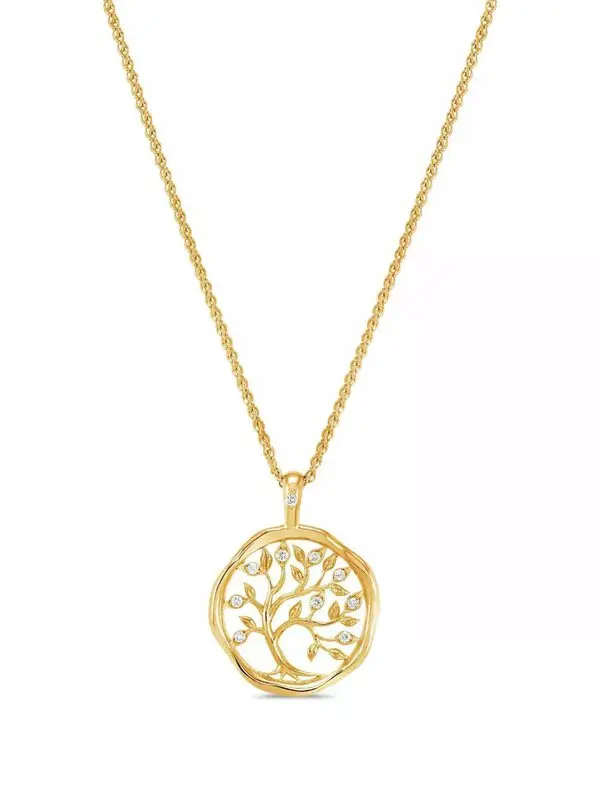 DOWER & HALL 18kt Yellow Tree Of Life Diamond Necklace - Gold