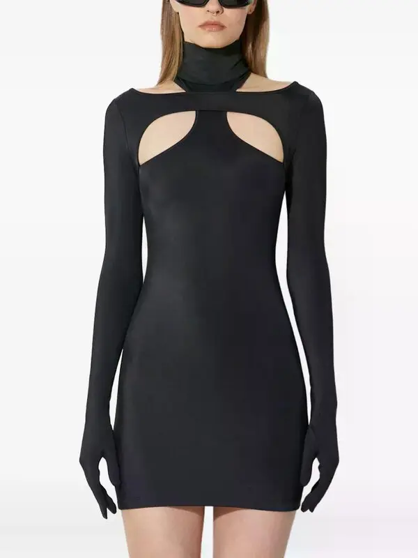 Vetements High-neck Cut-out Mini Dress