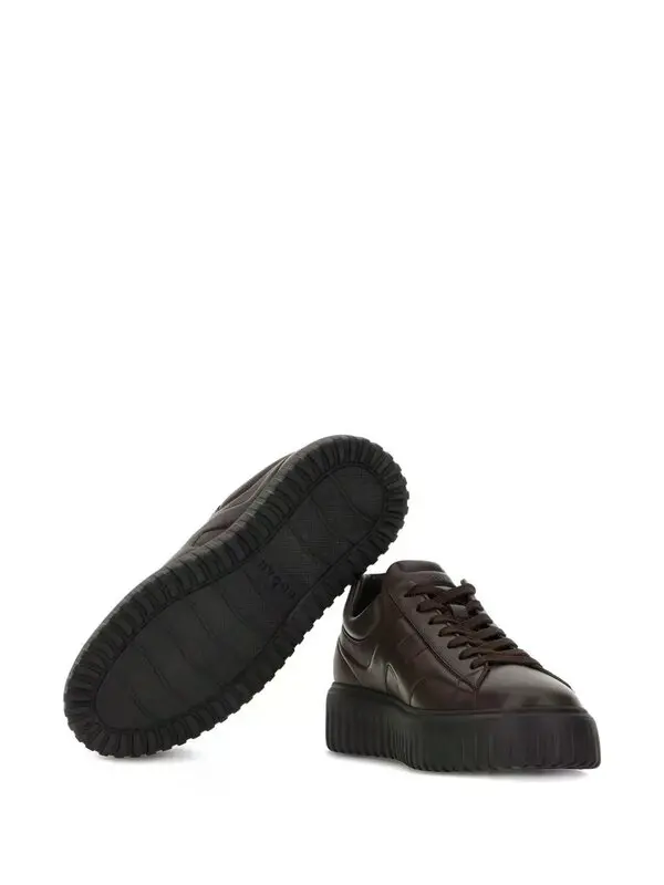 Hogan H-stripes Low-top Sneakers - Brown