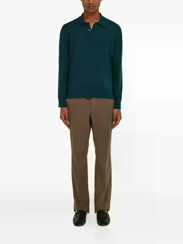 FERRAGAMO Long-sleeved Wool Polo Shirt