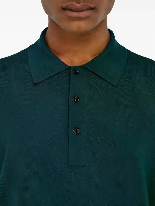 FERRAGAMO Long-sleeved Wool Polo Shirt