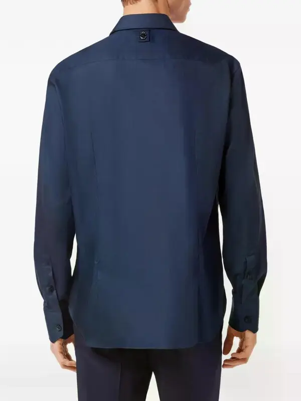 BILLIONAIRE Logo-patch Shirt - Blue