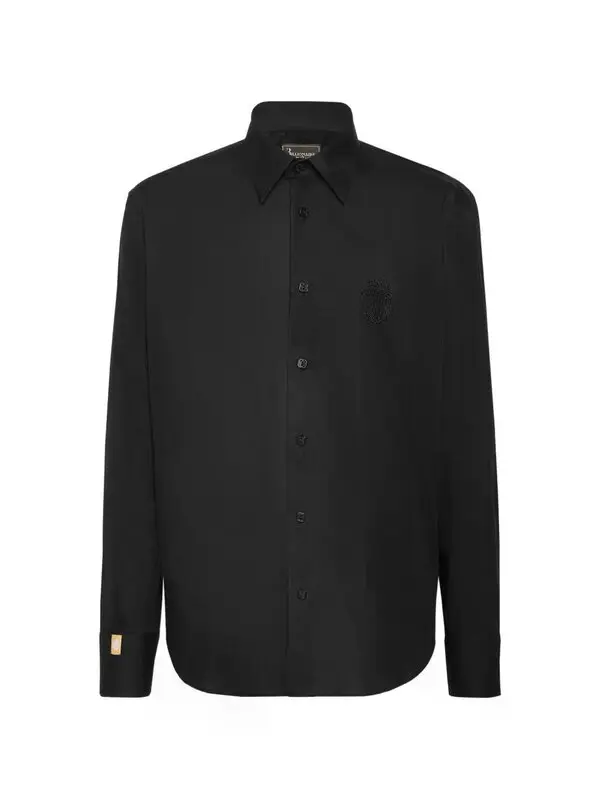 BILLIONAIRE Logo-embroidered Shirt - Black