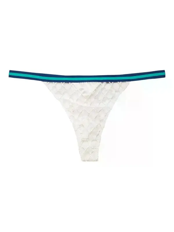 Fleur Du Mal Match Point Thong - White