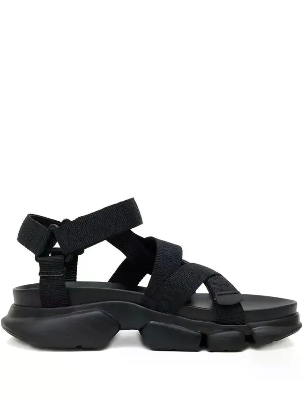 Undercover Cross-strap Platform Sandals - Black