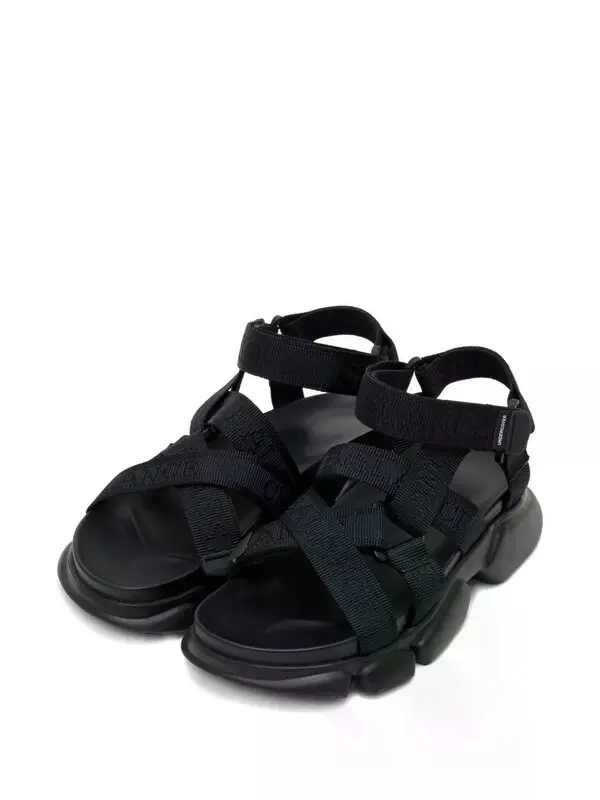 Undercover Cross-strap Platform Sandals - Black
