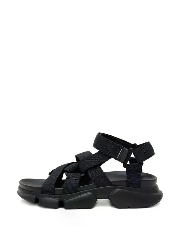 Undercover Cross-strap Platform Sandals - Black