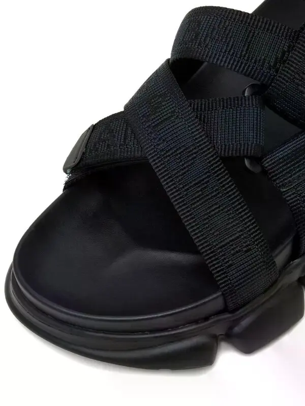 Undercover Cross-strap Platform Sandals - Black