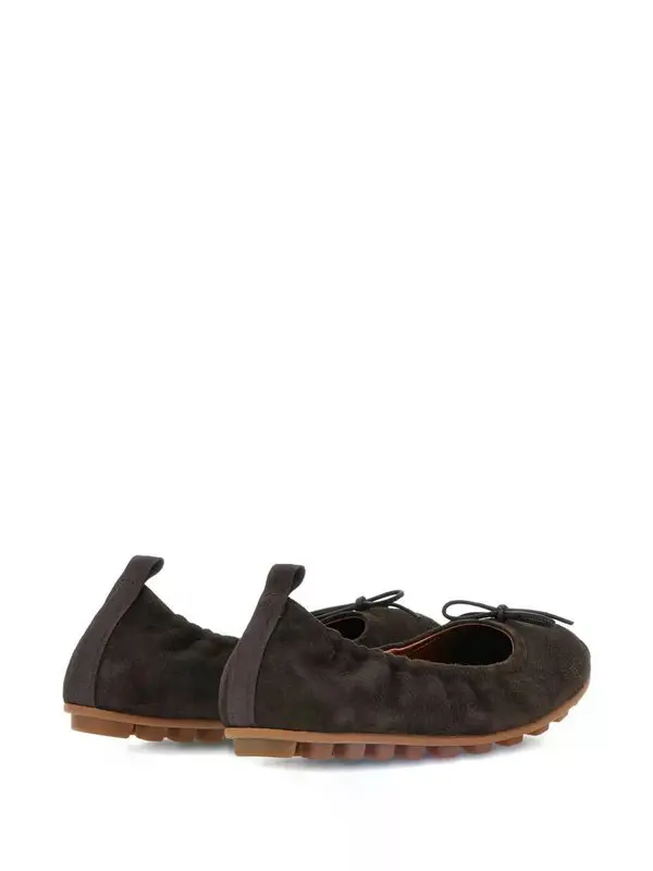 Hogan Suede Ballerina Shoes - Brown