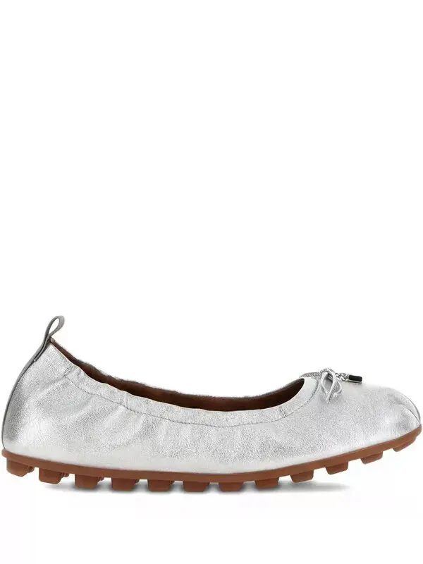 Hogan Metallic Ballerina Shoes