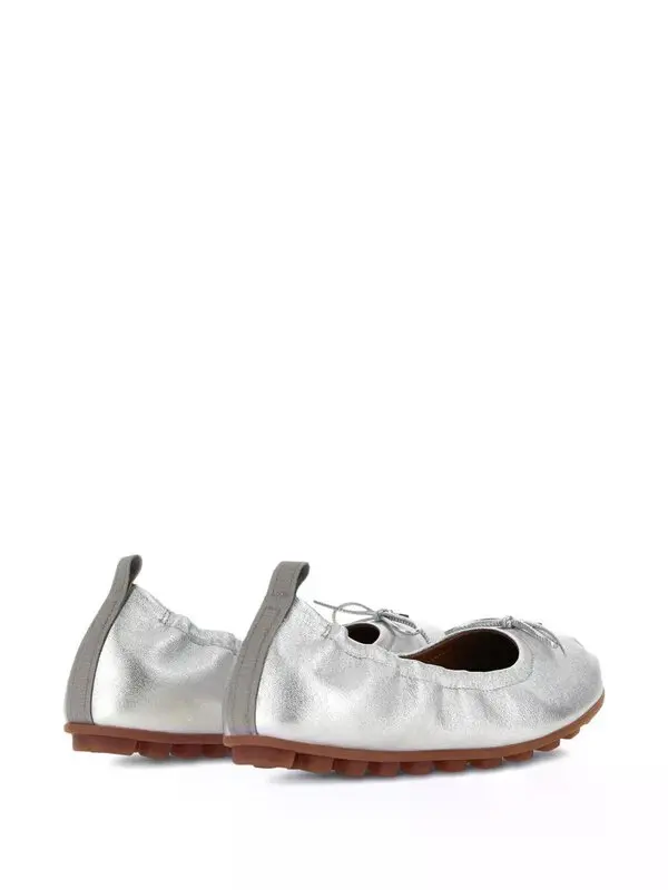 Hogan Metallic Ballerina Shoes