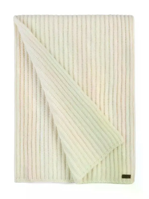 TOD'S Ribbed-knit Scarf - White