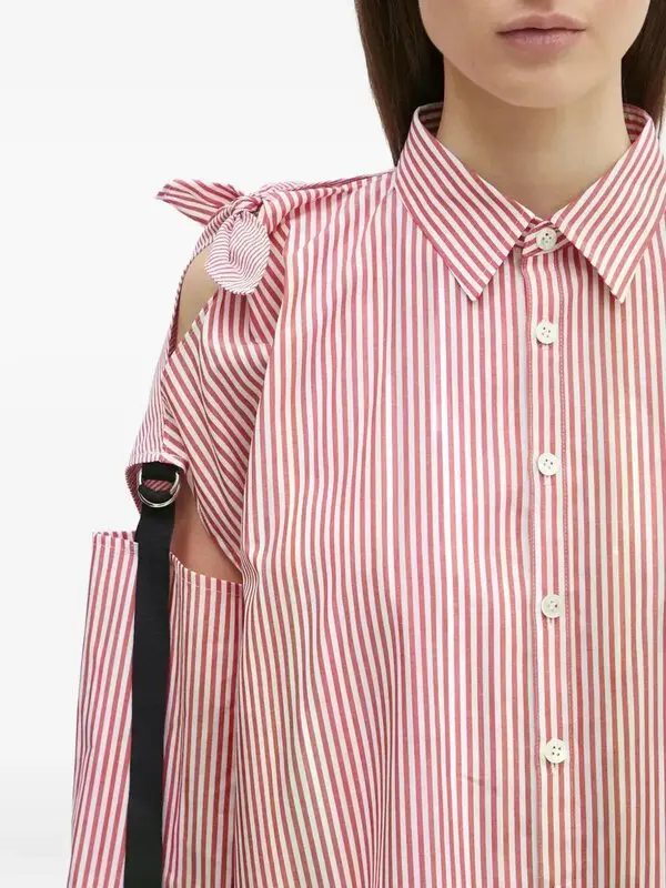 UNDERCOVERISM Striped Cut-out Shirt