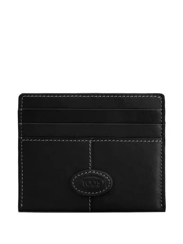 TOD'S Piccolo Leather Card Holder - Black