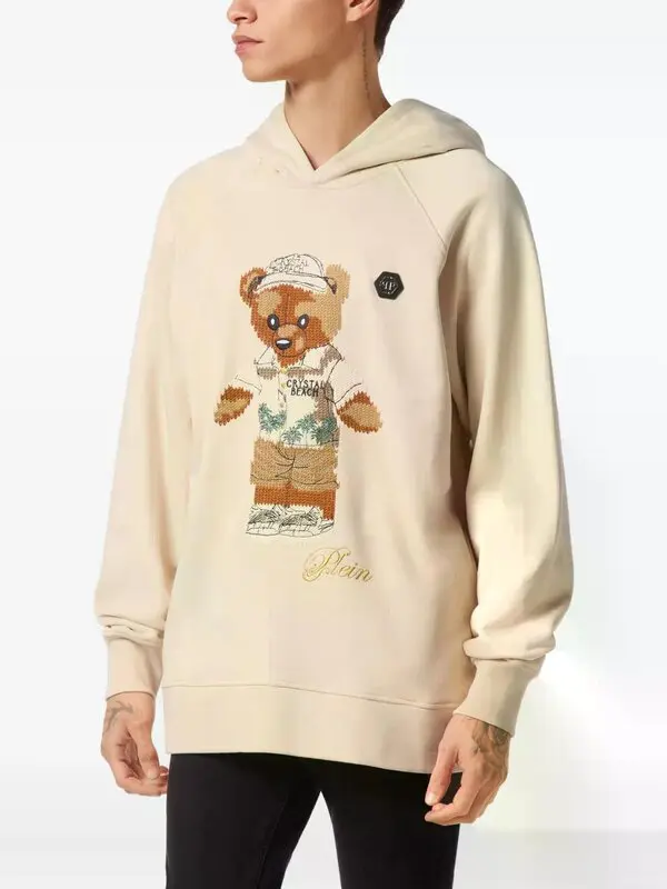 Philipp Plein Teddy Bear-motif Hoodie - Neutrals