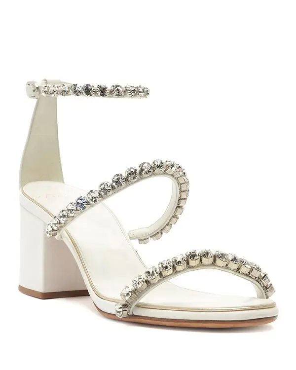 ALEXANDRE BIRMAN Alexa Crystals 60 Bridal Sandals - White