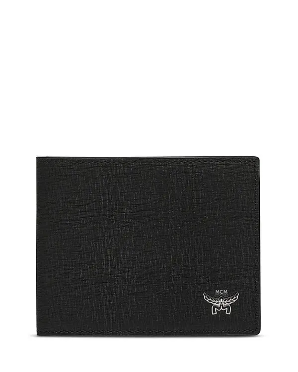 Mcm Himmel Leather Small Wallet - Black