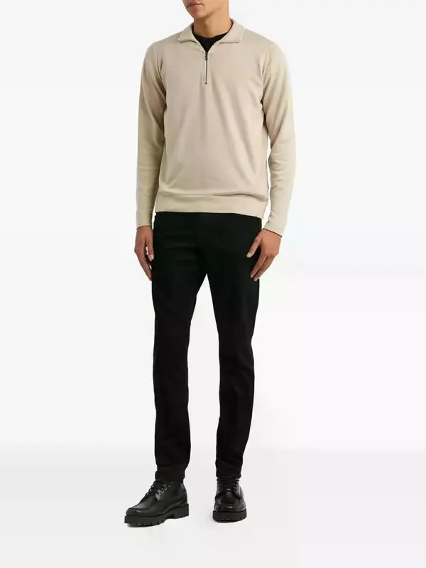 John Smedley Quarter-zip Knit Sweater - Neutrals