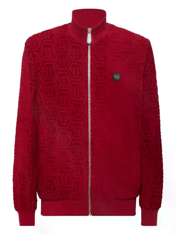 Philipp Plein Monogram-jacquard Track Jacket - Red