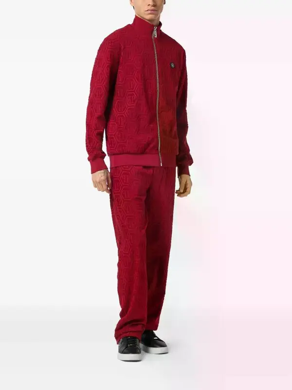 Philipp Plein Monogram-jacquard Track Jacket - Red