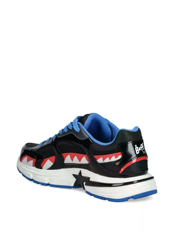 A BATHING APE Star Shark-tooth Sneakers - Black