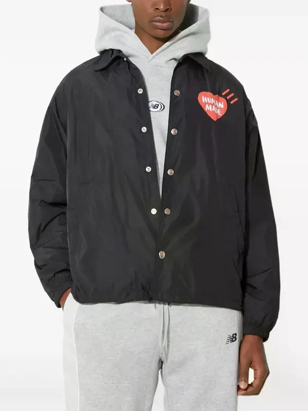 Human Made Heart Logo Coach Jacket In Black - 36% Off | Editorialist