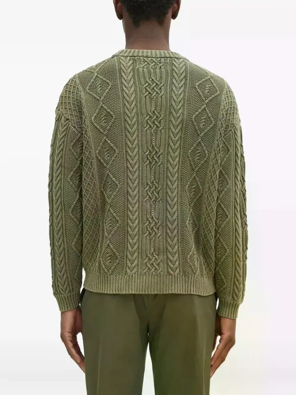 NEIGHBORHOOD Cable-knit Diamond-pattern Jumper