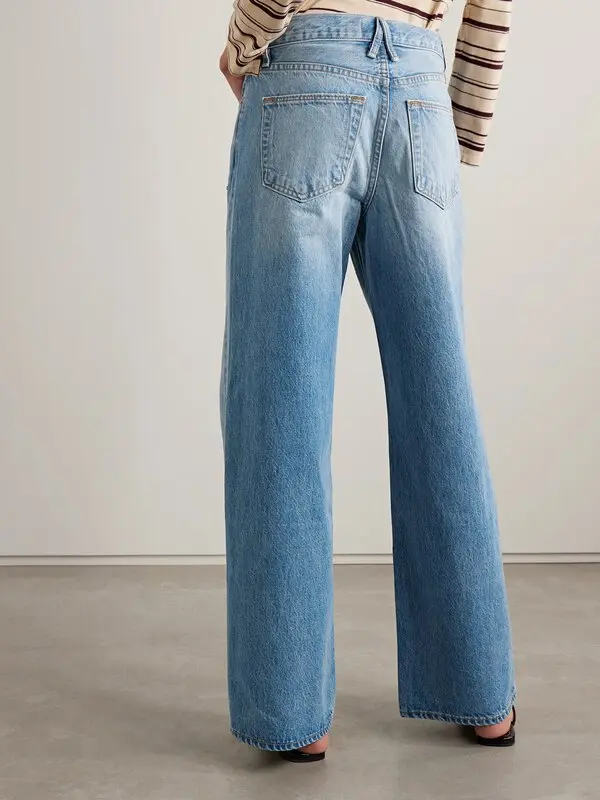 SLVRLAKE Selena Mid-rise Wide-leg Jeans - Blue
