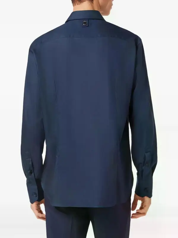 BILLIONAIRE Logo-patch Shirt - Blue