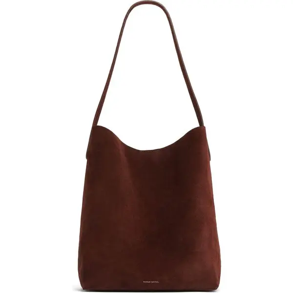 MANSUR GAVRIEL Everyday Cabas Suede Hobo Bag - Chocolate