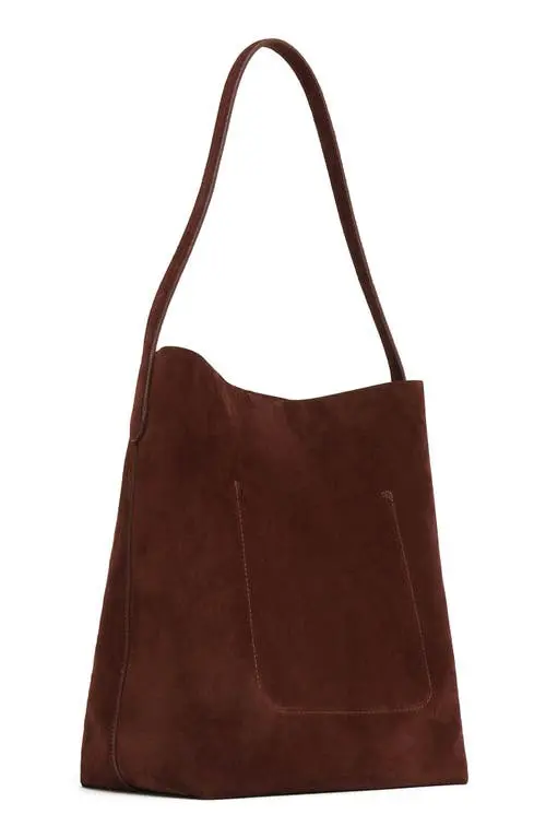 MANSUR GAVRIEL Everyday Cabas Suede Hobo Bag - Chocolate