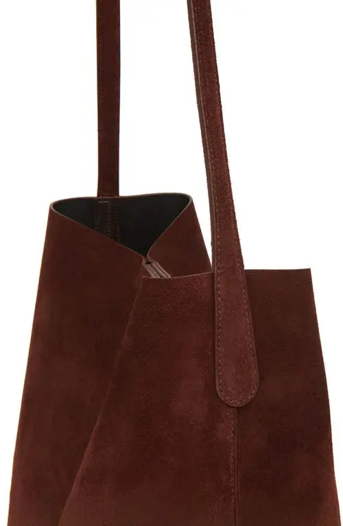 MANSUR GAVRIEL Everyday Cabas Suede Hobo Bag - Chocolate