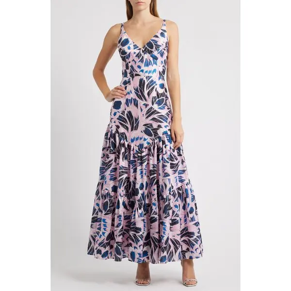 HUTCH Floral Tiered Gown