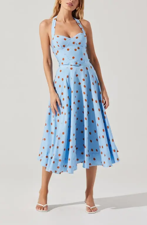 Astr The Label Janie Polka Dot Midi Skirt