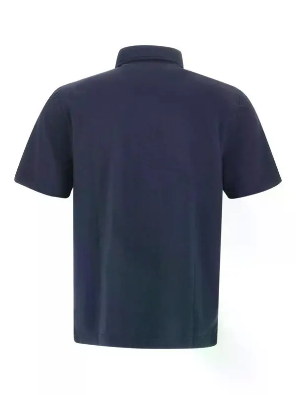DIKTAT Short-sleeve Button Polo Shirt - Blue