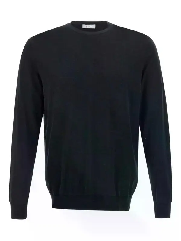 DIKTAT Crew-neck Cotton Sweater - Black